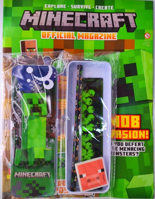 MINECRAFT MAGAZINE OFFICIEL #16 2026 Explore Crée Survie Crayon Boîte ...