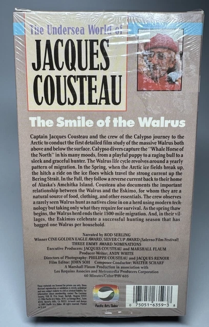 UNDERSEA WORLD OF Jacques Cousteau - The Smile of the Walrus (1989 VHS ...