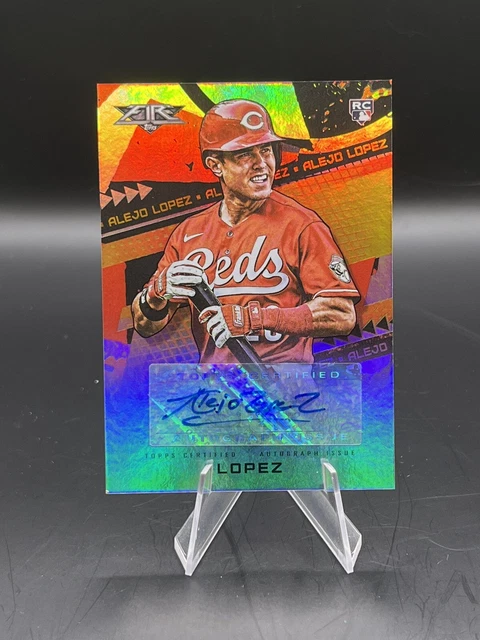 CARTE RECRUE 2022 Topps FIRE Alejo Lopez RC Auto Cincinnati Reds EUR 16 ...