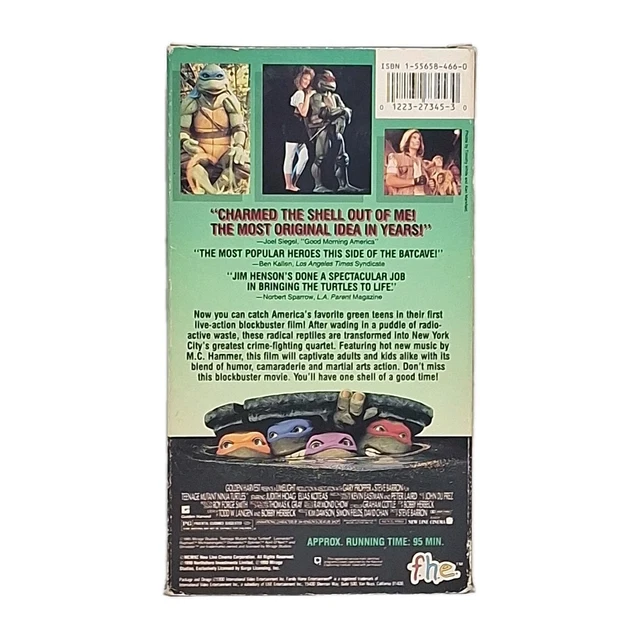 TEENAGE MUTANT NINJA Turtles The Movie (VHS, 1990) Rare OOP Tested VG £ ...