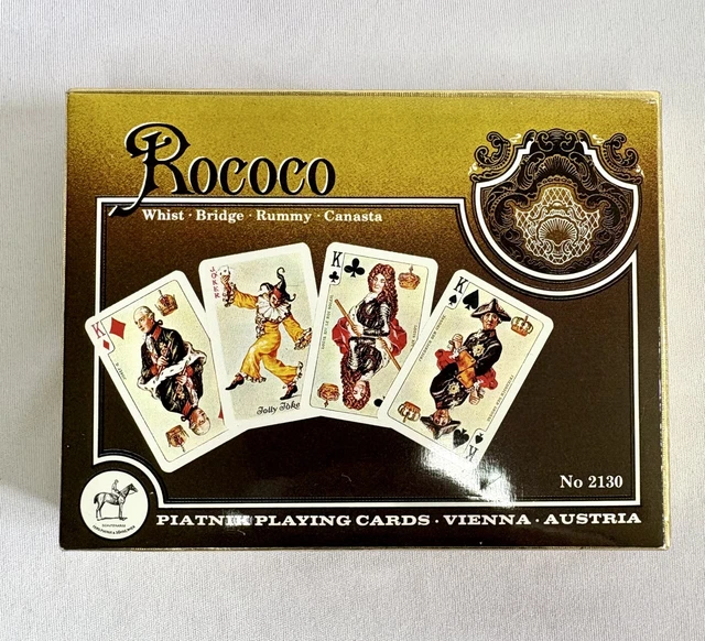 VTG ROCOCO PIATNIK Playing Cards 2- Deck Austrian European Nobles ...