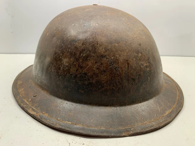 ORIGINAL BRITISH ARMY Mk1* Brodie Helmet - WW1 / WW2 Combat Sevice ...