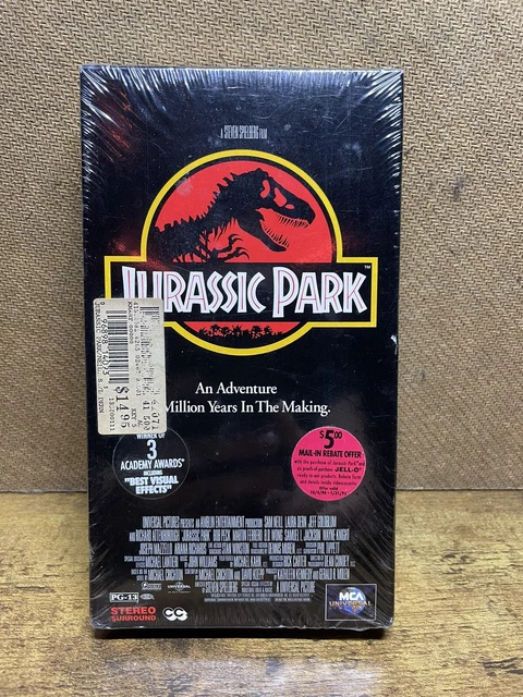 JURASSIC PARK MOVIE VHS Tape Factory First Print 1993 MCA Watermark NEW ...