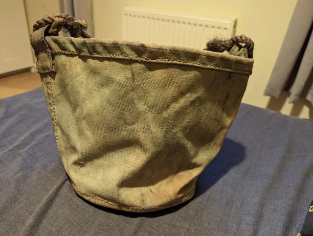 ORIGINAL WW2 BRITISH Army CANVAS BUCKET (Vehicles, Cavalry etc) dated ...