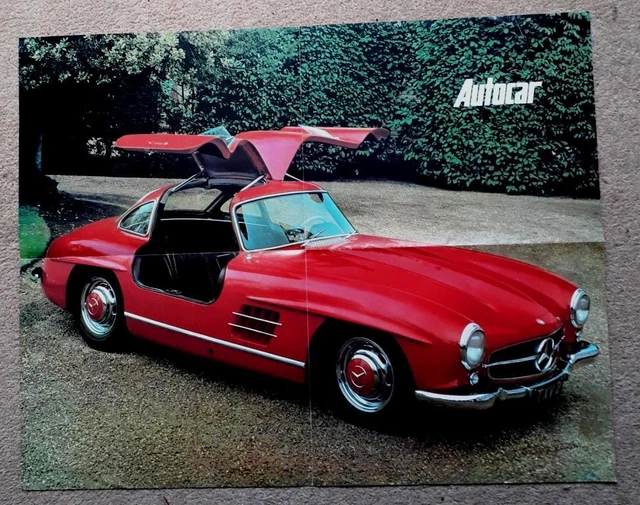 PULL OUT MERCEDES 300 SL and road test from Autocar from 1970s/80s £6. ...