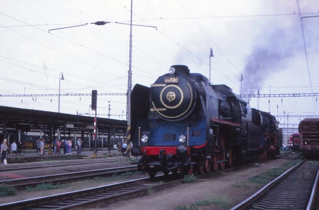 DIA ALTE DAMPFLOKOMOTIVE im Ausland Bf Pilsen CSD 387.043 20.05.1993 I ...