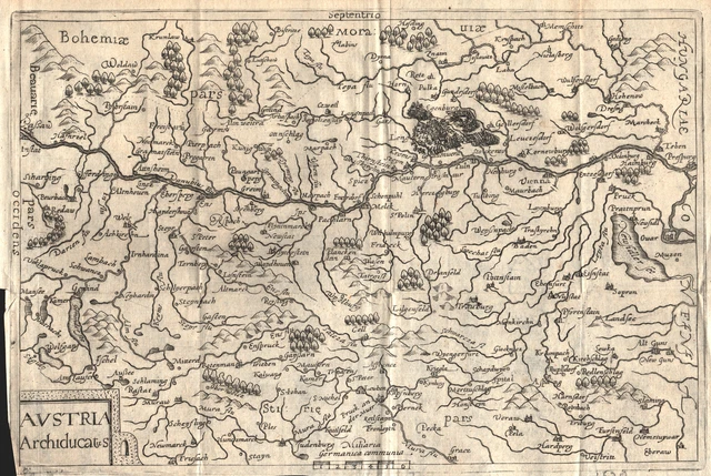 ÖSTERREICH ERZHERZOGTUM ORIGINAL Kupferstich Landkarte Bellus 1623 EUR ...