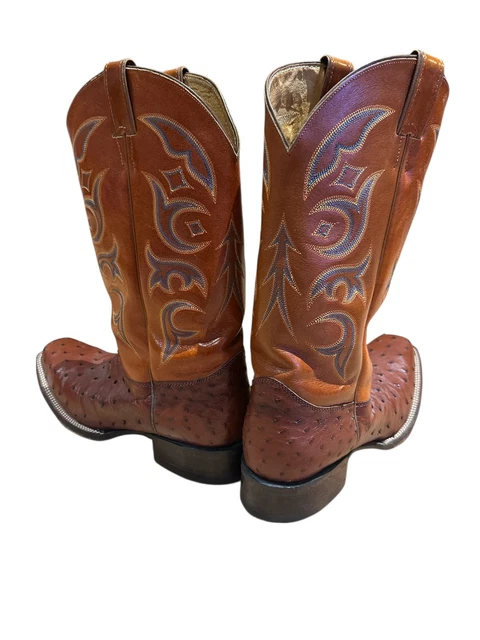 JUSTIN FULL QUILL Ostrich Cowboy Boots 13D Model 8943 Western Men’s ...