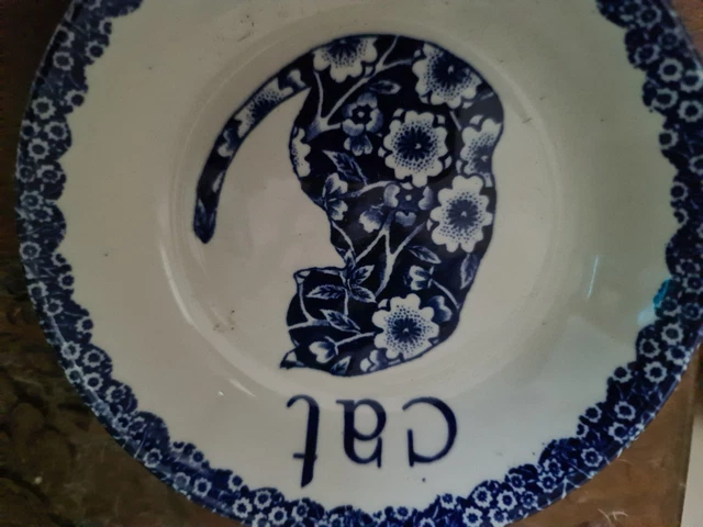 BURLEIGH CALICO CAT Dish Staffordshire England £21.50 - PicClick UK