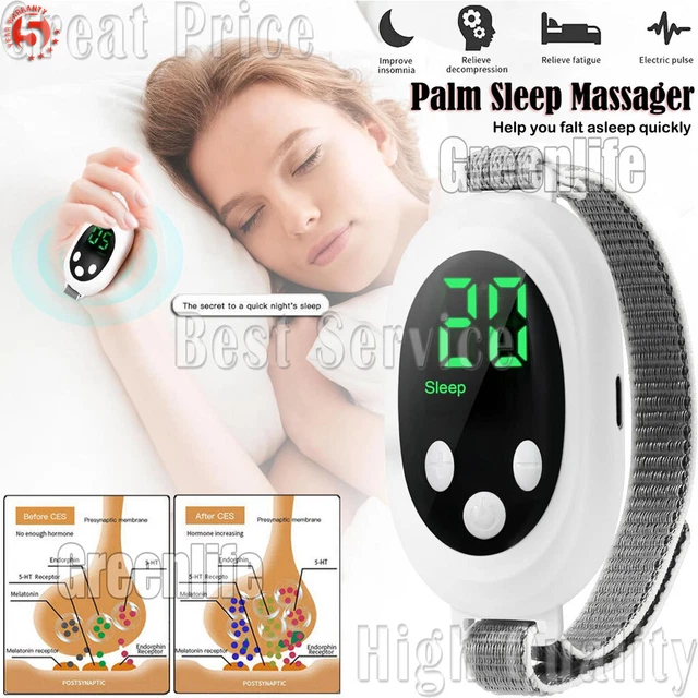 EMS PULSE STIMULATION Palm Sleep Massager Quick Sleep Handheld Sleep ...