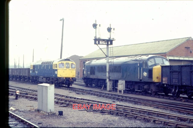 ORIGINAL 35MM SLIDE CLASS 45 NO 45065 & CLASS 33 33034 AT ACTON YARD 2 ...