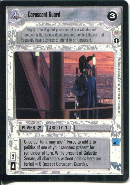 STAR WARS CCG Coruscant Common Coruscant Guard Light Side £0.99 ...