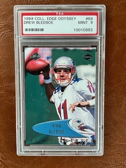 1999 COLL. EDGE Odyssey Drew Bledsoe premier trimestre #89 PSA COMME ...