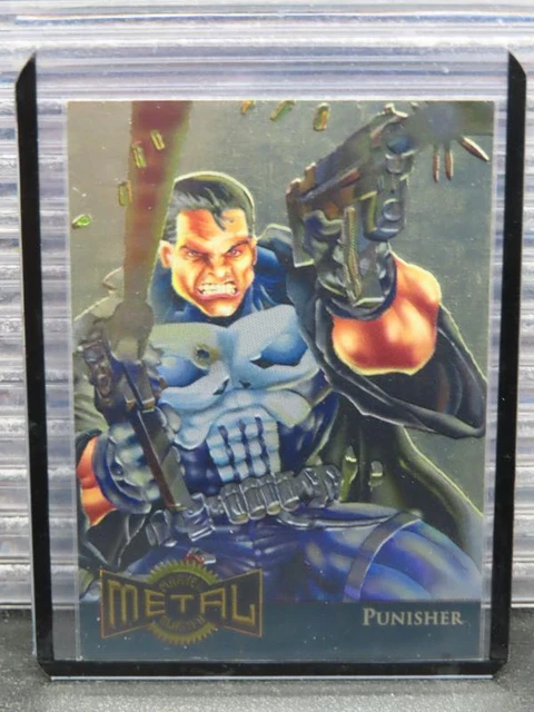 1995 FLEER MARVEL Metal Punisher Gold Metal Blaster #9 EUR 0,91 ...