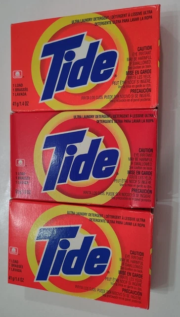 TIDE LAUNDRY DETERGENT Vending Machine Size 1 load Box 2000's Movie ...