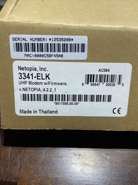 BRAND NEW NETOPIA UHP Modem/Router Model 3341-ELK Wired Router w ...