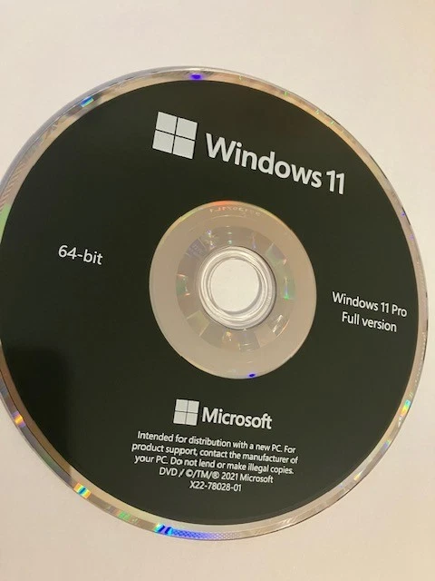 WINDOWS 11 PROFESSIONAL 64-Bit DVD System Recovery Media Software £20. ...