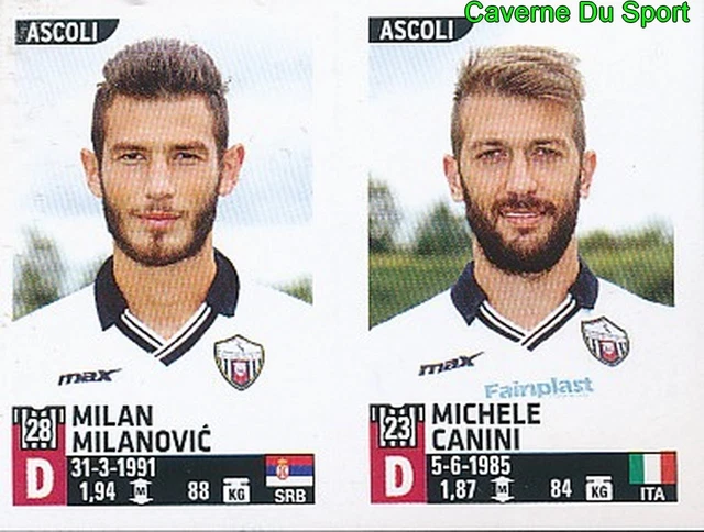 588 MILANOVIC SERBIA Michele Canini Italia Ascoli Sticker Calciatori ...