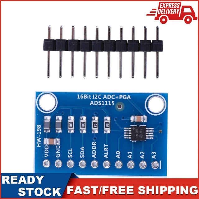 ADS1115 ADC MODULE Amplifier Development Board I2C 2.0V To 5.5V for ...
