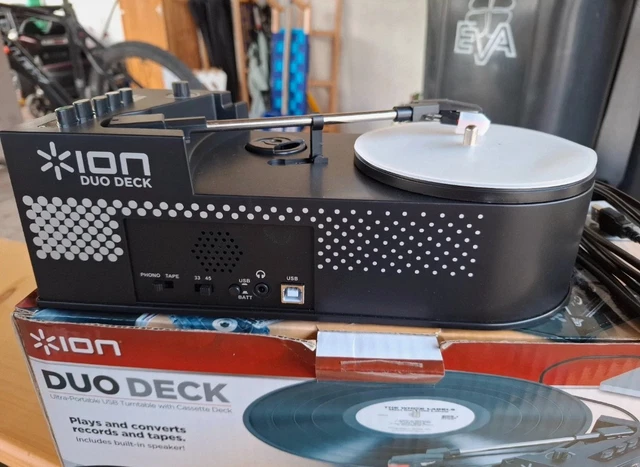 ION DUO DECK Ultra-Portable Turntable with Cassette Deck - FastNeu EUR ...