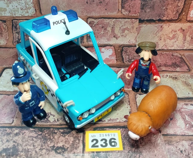 POSTMAN PAT POLICE Car PC Shelby, Farmer & Daisy Cow Figure Toy Play ...
