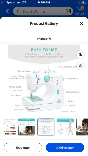 BEST CHOICE PRODUCTS 6V Portable Sewing Machine, 42-Piece Beginners Kit ...