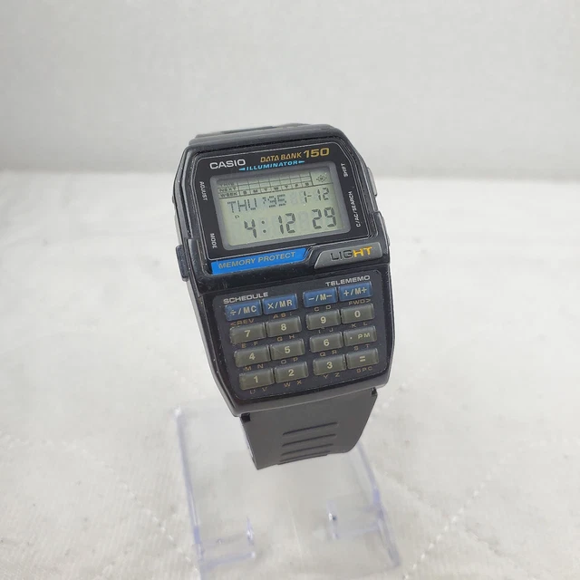 RARE VINTAGE CASIO Databank 150 Calculator Dbc-150 Men's Watch New ...
