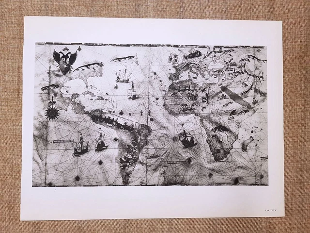 PLANISFERO DI GIOVANNI Vespucci Tavola del 1950 Amerigo Vespucci EUR 24 ...