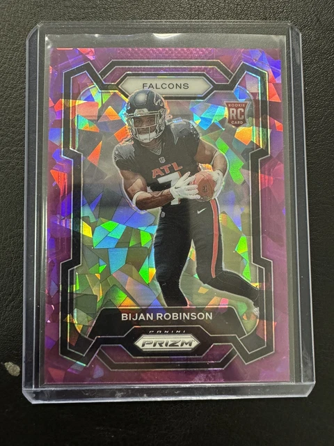 2023 PANINI PRIZM Bijan Robinson RC violet craqué glace Prizm / recrue ...