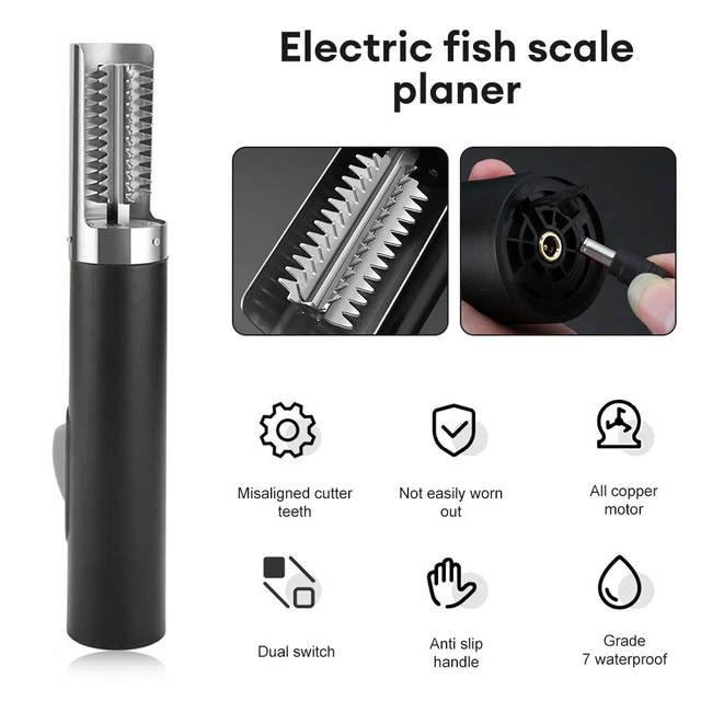 FISH SCALE REMOVER Electric Scraper Cordless Portable Scaler Automatic ...