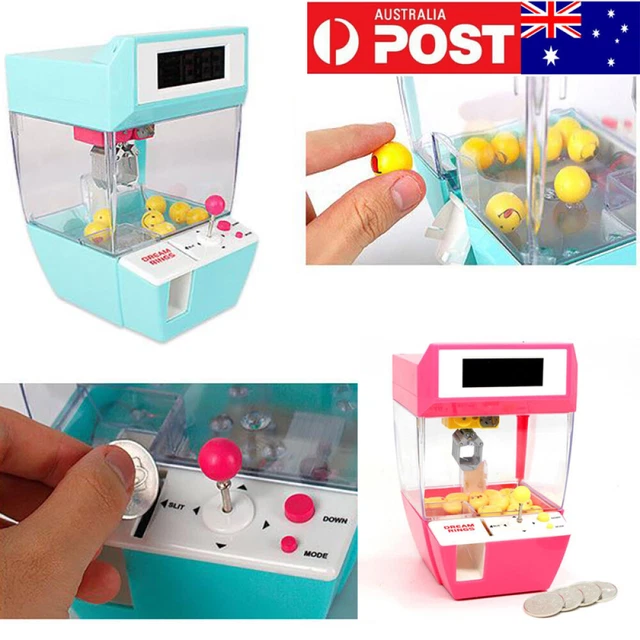 MINI COIN OPERATED Crane Machine Candy Doll Grabber Claw Arcade Machine ...