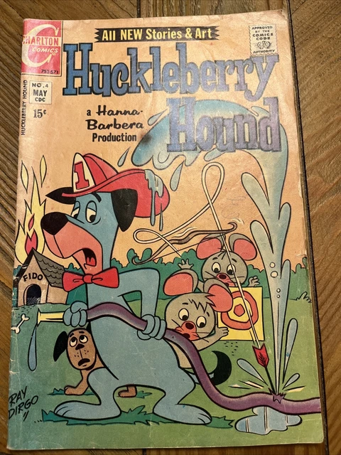 HUCKLEBERRY HOUND #4 1970 Hanna Barbera Charlton Comic Book Bronze Age ...