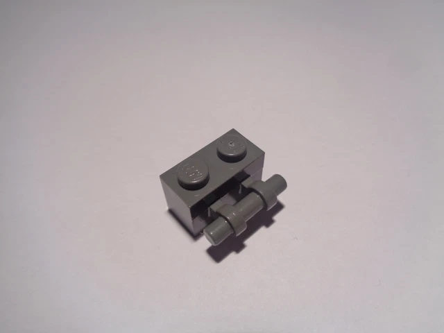 4 X LEGO Brick, Modified 1 x 2 with Bar Handle on Side (30236) Dark ...