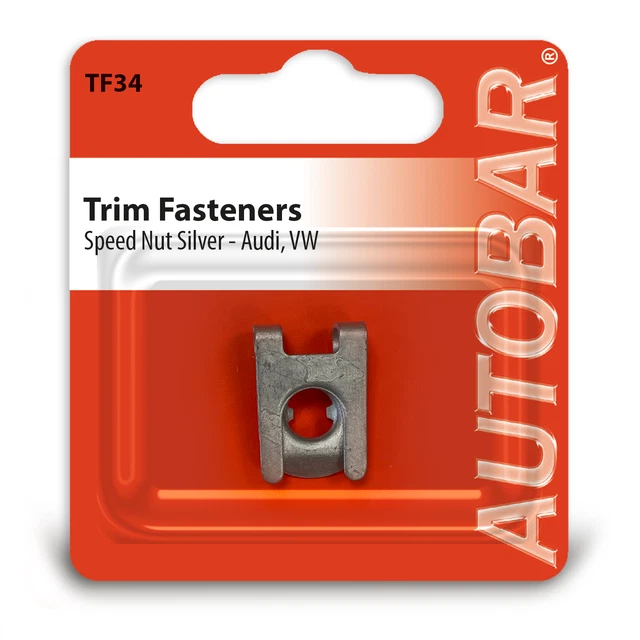 AUTOBAR TF34 SPEED Nut Silver For Audi VW 4-Pack Automotive Fastener ...