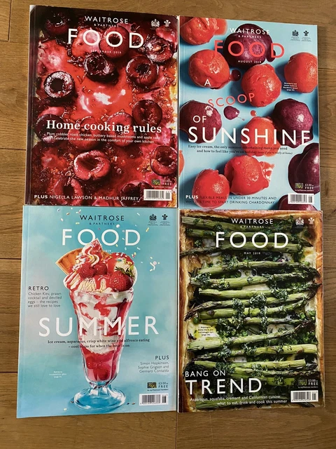 4 X 2019 Waitrose Food Magazine September August Juni Mai Rezepte EUR 3 ...
