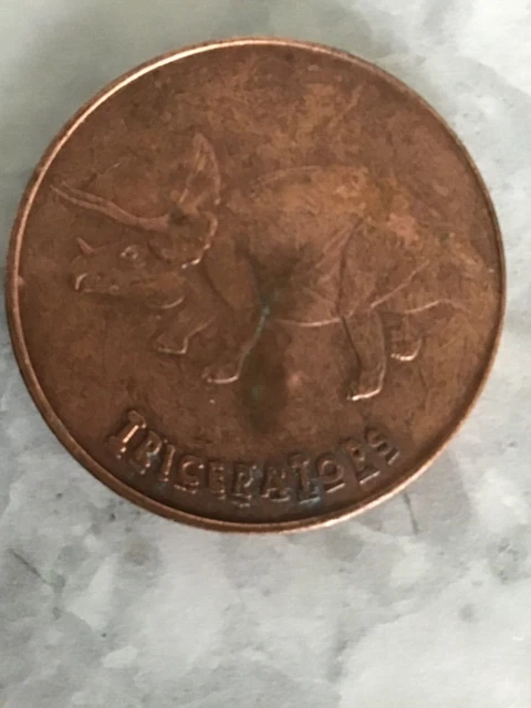 JURASSIC PARK THE Lost World 1997 Tetley Triceratops Collectable Coin ...