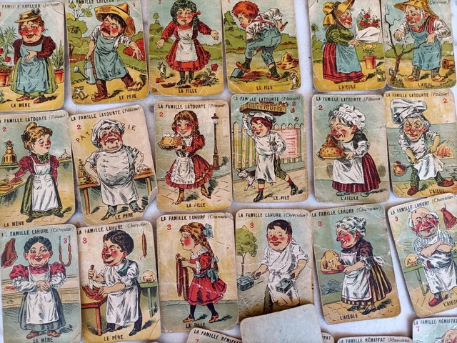 JEU DE CARTES ANCIEN JEU DES 7 FAMILLES LES METIERS DEBUT XXème FRANCE ...