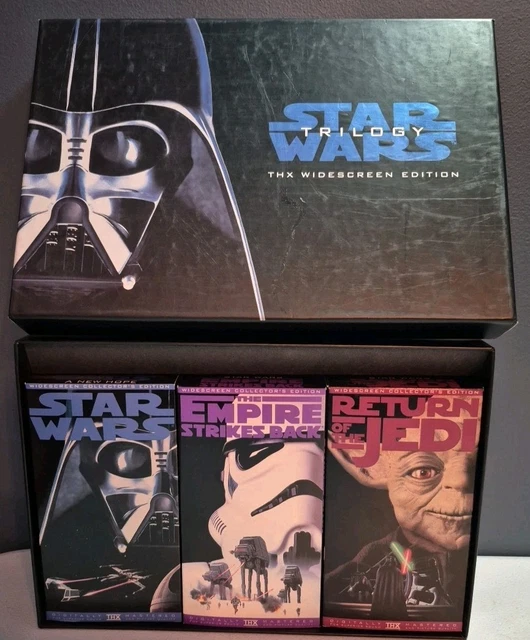 STAR WARS TRILOGY VHS THX Widescreen Edition Collectors Box Set 1995 £29.25 - PicClick UK