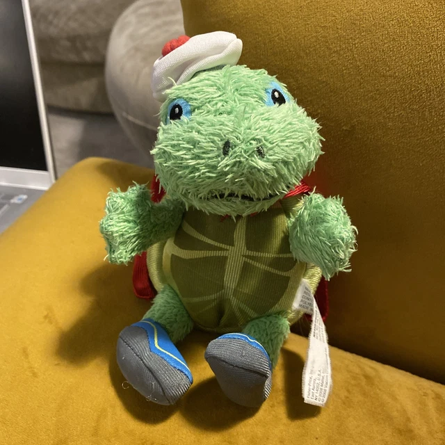 WONDER PETS TUCK Turtle Green With Red Cape Hat 8" Plush Fisher Price ...