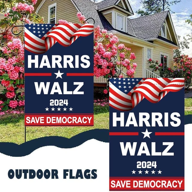 HARRIS FLAG HARRIS Walz 2024 Garden Flag Kamala Harris Tim Walz Waltz ...