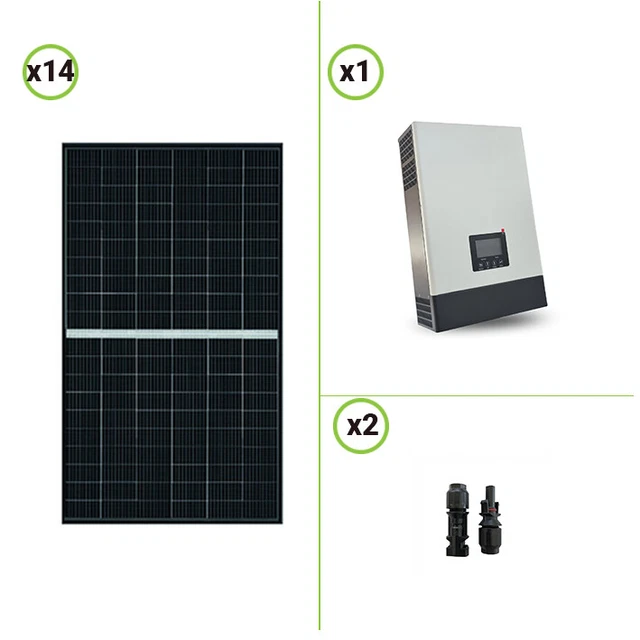 KIT PHOTOVOLTAÏQUE PANNEAUX 6KW Onduleur Hybride SNA5000 5KW Double Contrôleur M EUR 4.612,25 ...
