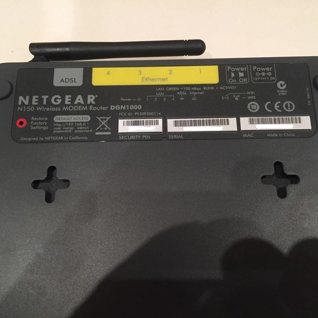 NETGEAR N150 WIRELESS Adsl2+ Modem Router - Dgn1000 - Boxed With Psu ...