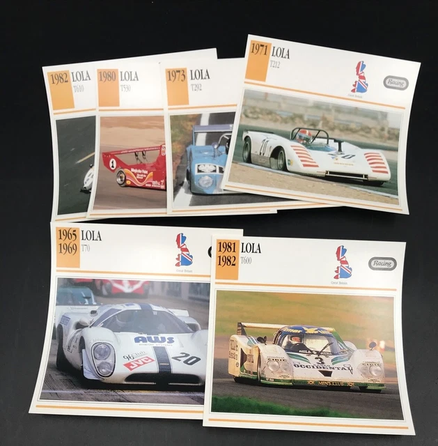 6 1990S VTG Lola Racing UK British Atlas Editions Classic Cars Info ...