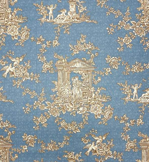 WAVERLY FRENCH QUARTER Toile Blue Angels Vintage Multiuse Fabric By ...