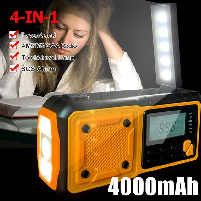 SOLAR RADIO HANDKURBEL AM/FM WB SOS Notfall Handy Ladegerät LED Taschenlampe EUR 31,02 - PicClick DE