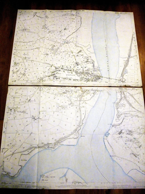 CORNWALL OLD MAP history genealogy railway Saltash Pill St Stephens ...