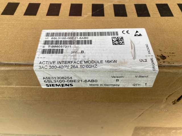 SIEMENS SINAMICS 6SL3100-0BE21-6AB0 Active Interface Modules $747.70 ...