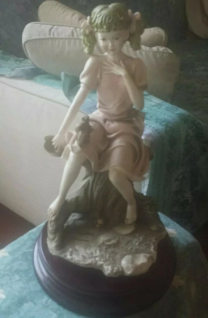 STATUA CAPODIMONTE BERGER Pascal Bambina Su Ramo E Castoro 31cm EUR 150 ...