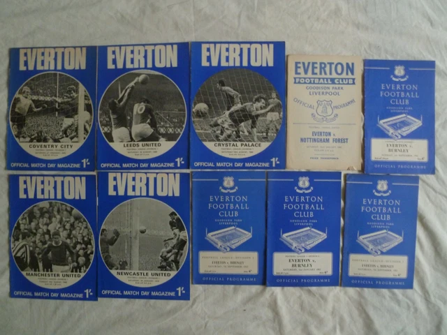 EVERTON 1950 'S & 1960 's Football Programme Job Lot Rare ref0218 £12. ...