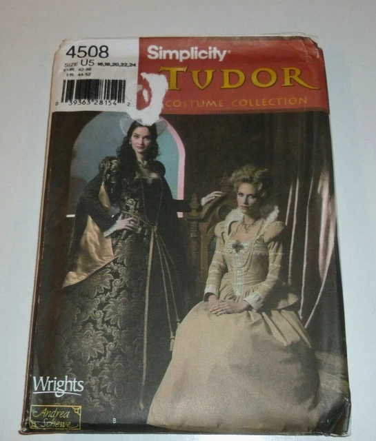 ELIZABETHAN TUDOR MEDIEVAL Renaissance Gown Costume Sewing Pattern 16 ...